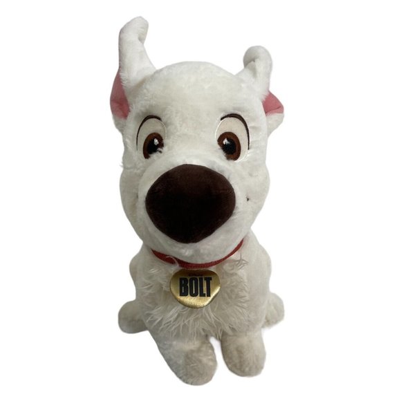Disney | Toys | Disney Store Plush Bolt White Dog Stuffed Animal | Poshmark